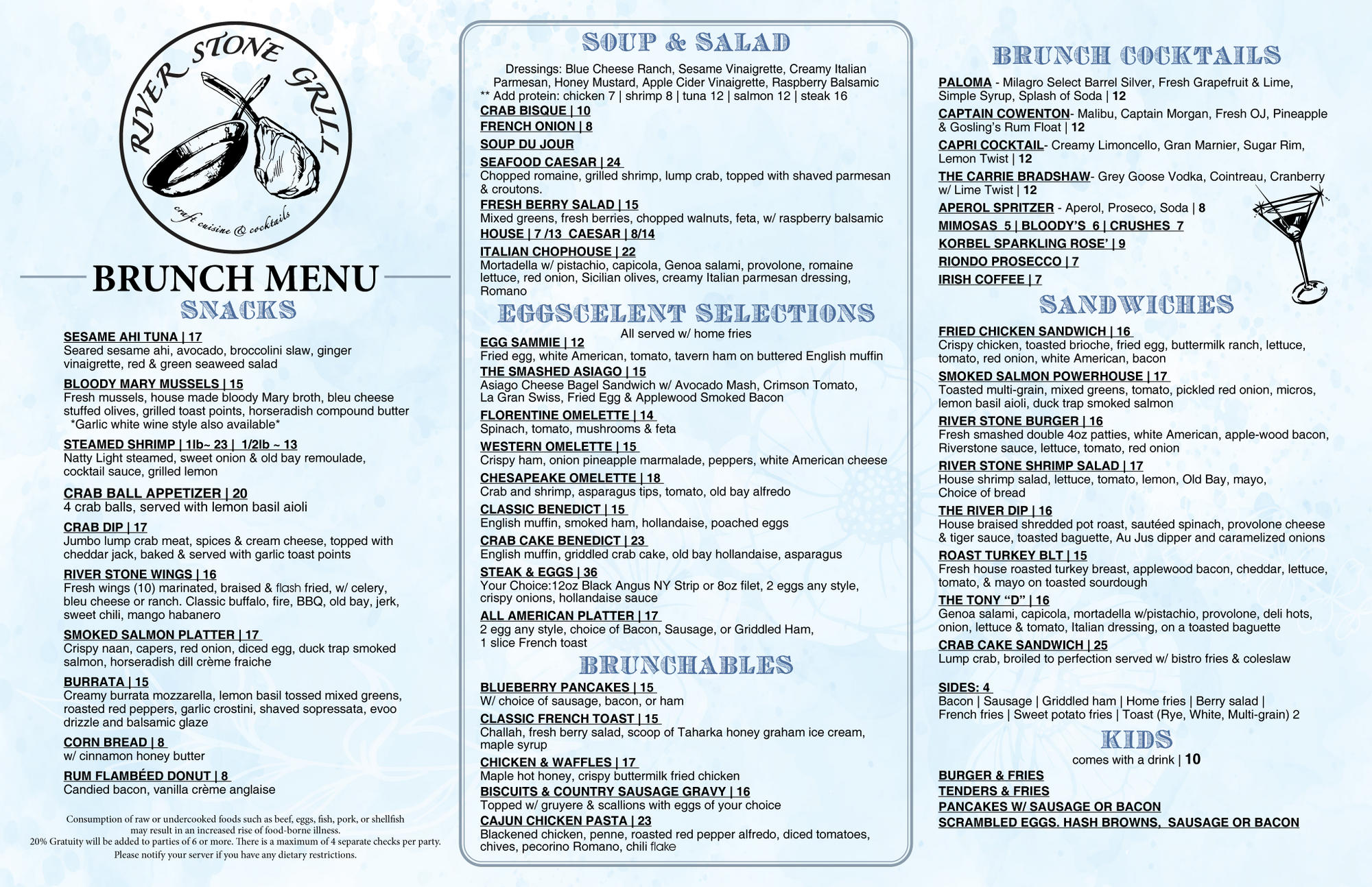 Menu | Modern American | Perry Hall, MD