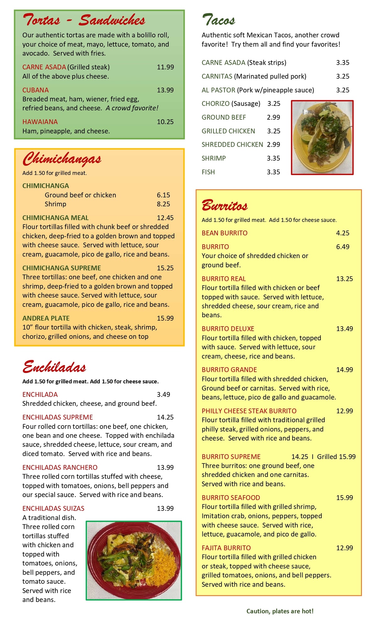 Los Compadres | Our Menu