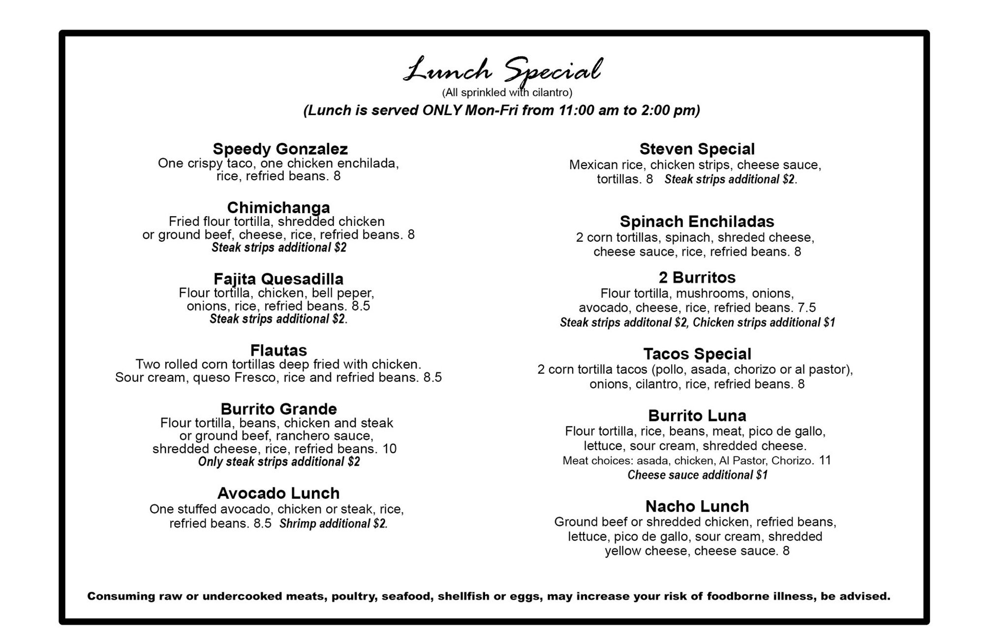 La Media Luna One of the Top Mexican Restaurants In NWA | Menu