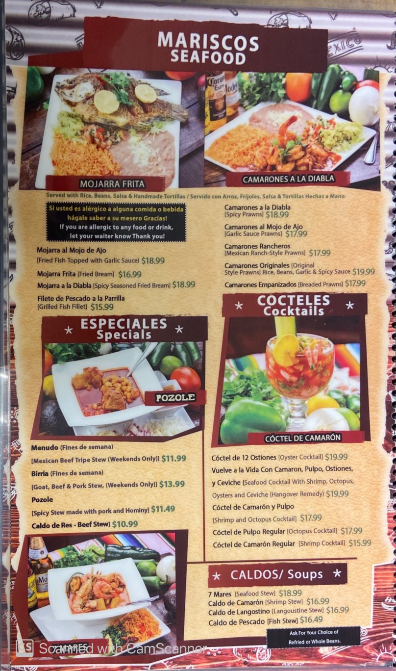 Jalapenos Mexican Food | Menu