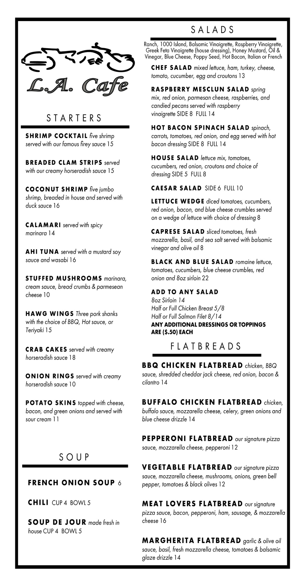 L.A. Cafe / Menu