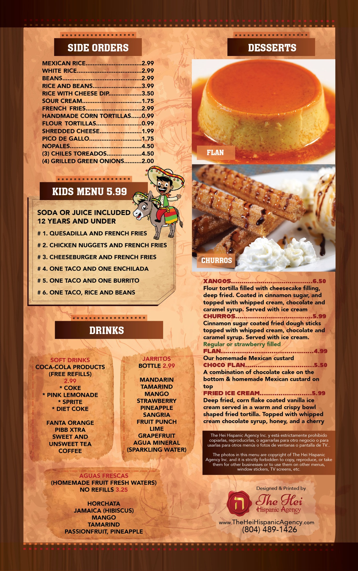 Menu | La Fuente Mexican Restaurant