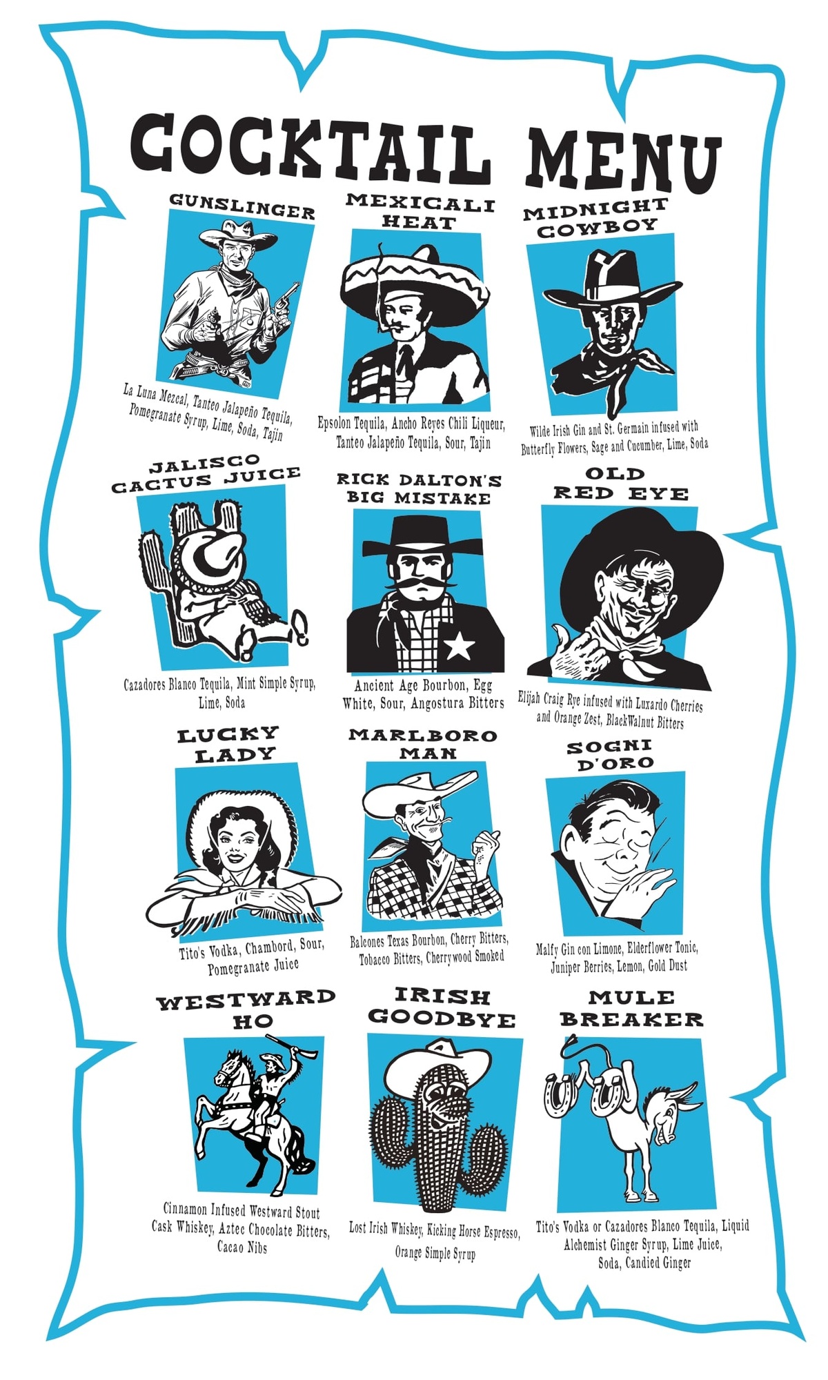 Drugstore Cowboy | Menu