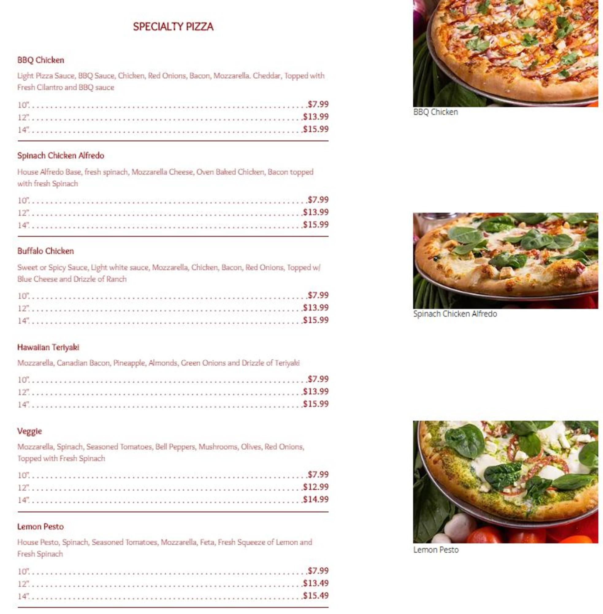 Firebird Pizza Pleasant Grove UT | Menu