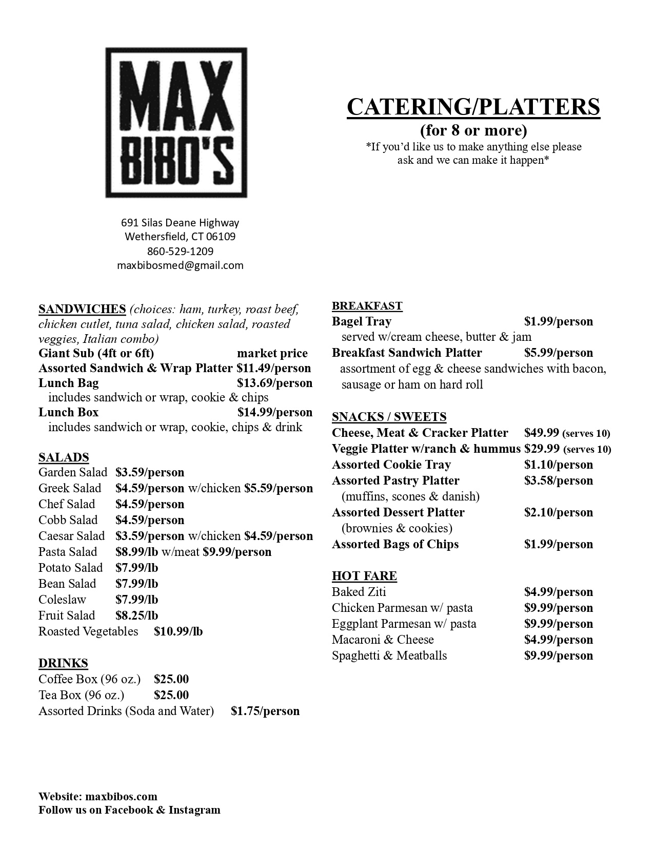 Exquisite Catering Services | Max Bibo's