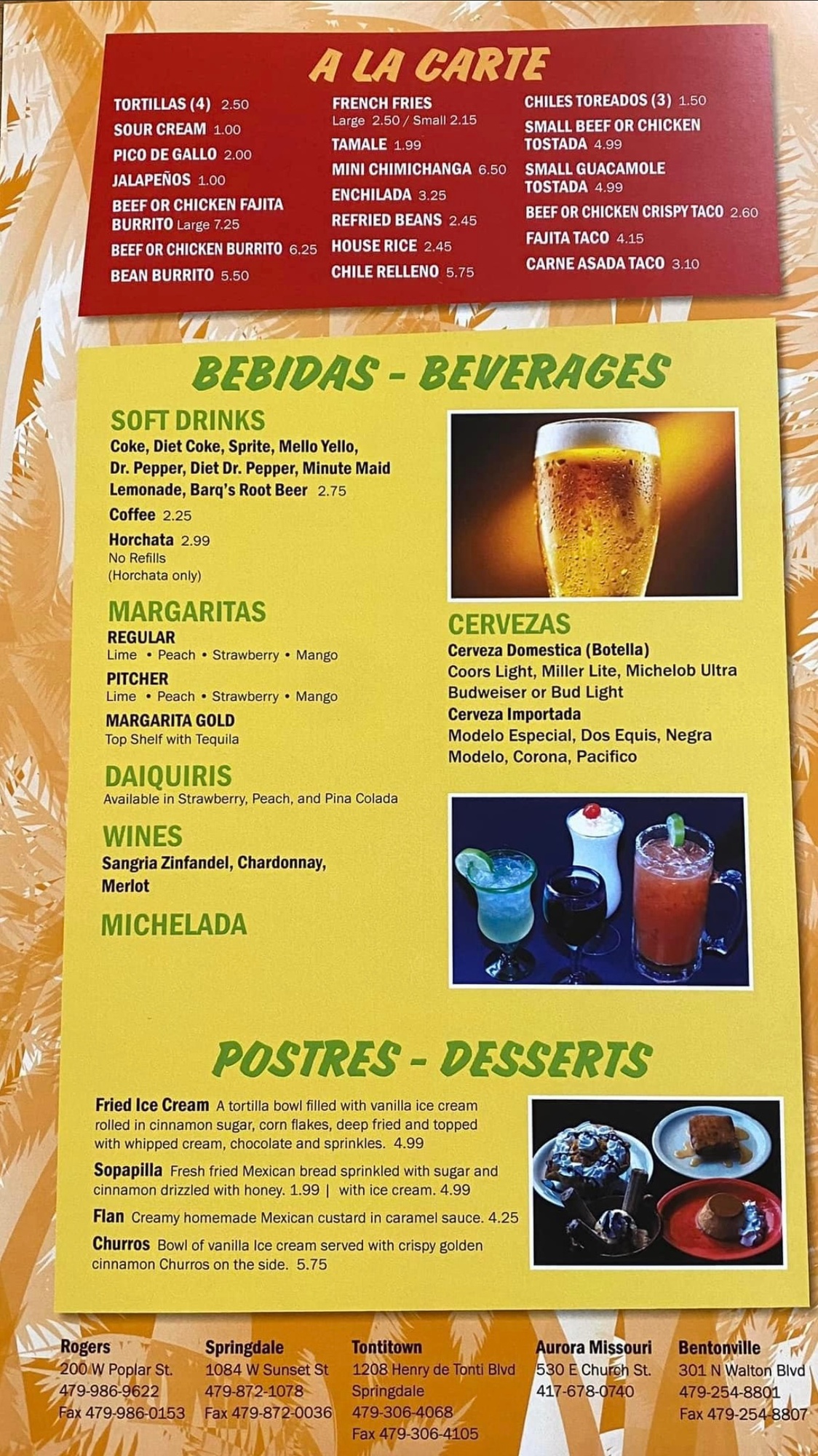 Las Palmas | Menu