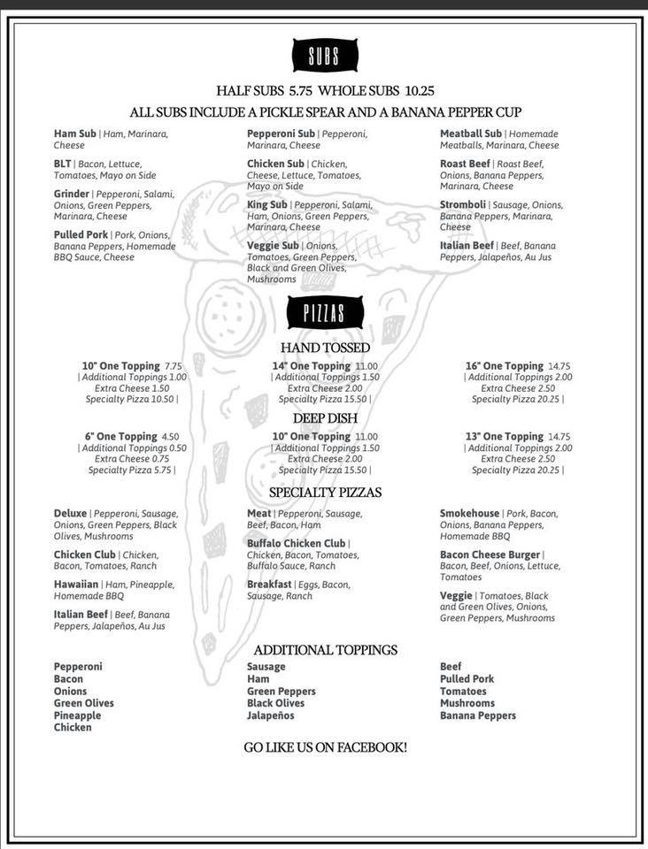 PJ's Paesan's Pizza | Menu