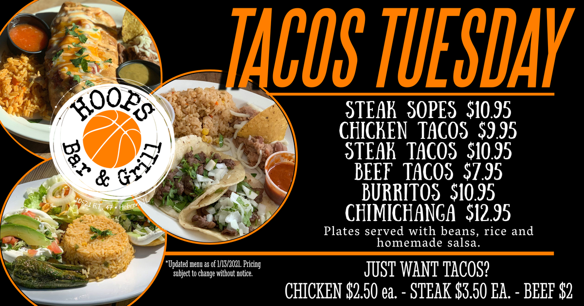 Hoops Sports Bar and Grill | Hoops Bar & Grill | Our menu