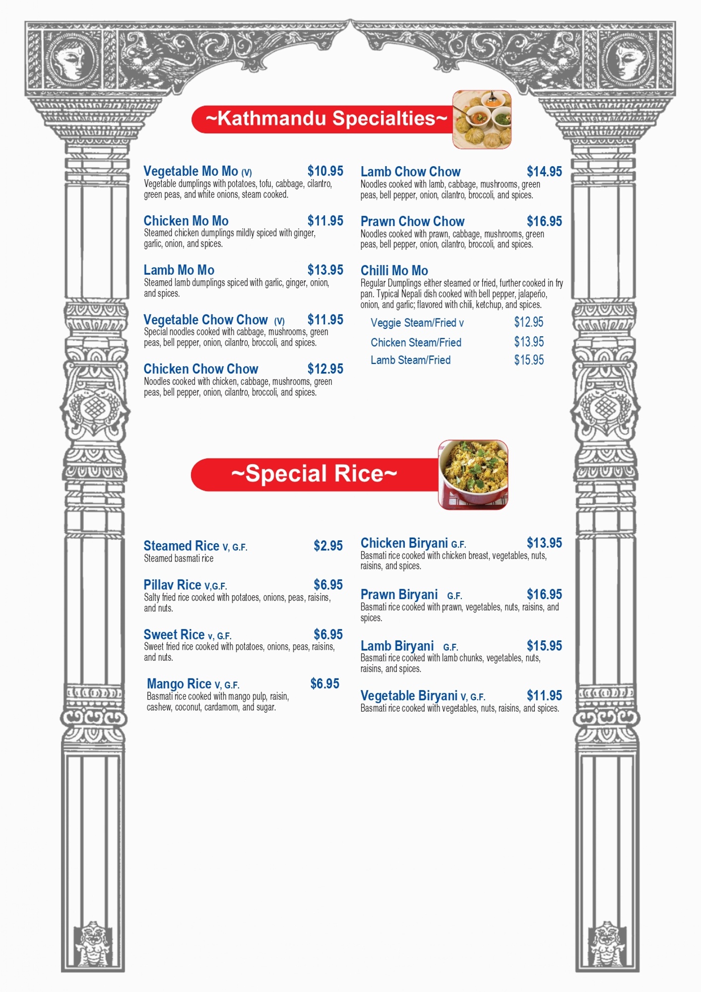 Namaste Kitchen | Menu