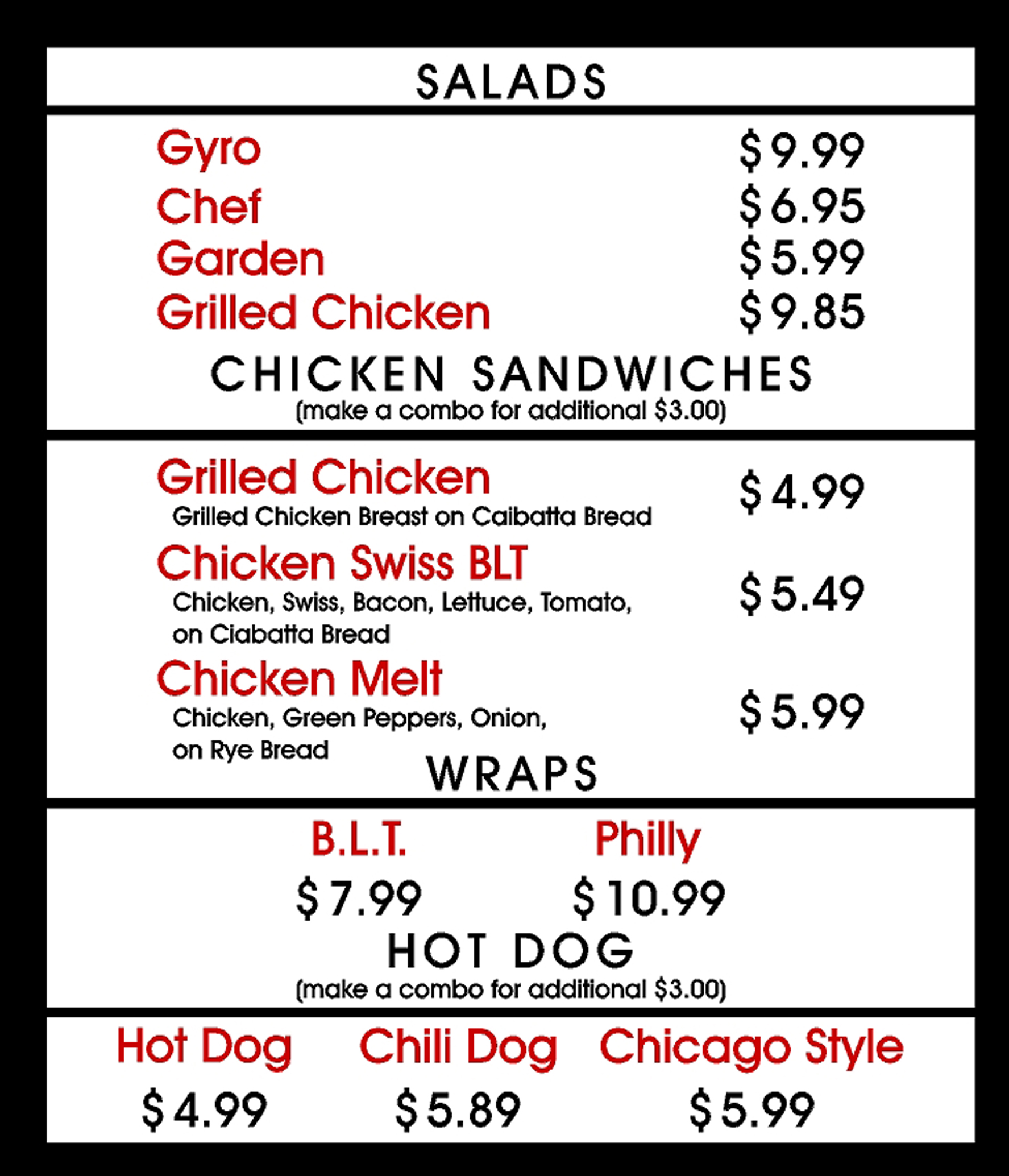 Papa Ozz | The best homemade dishes | Papa Ozz | Menu