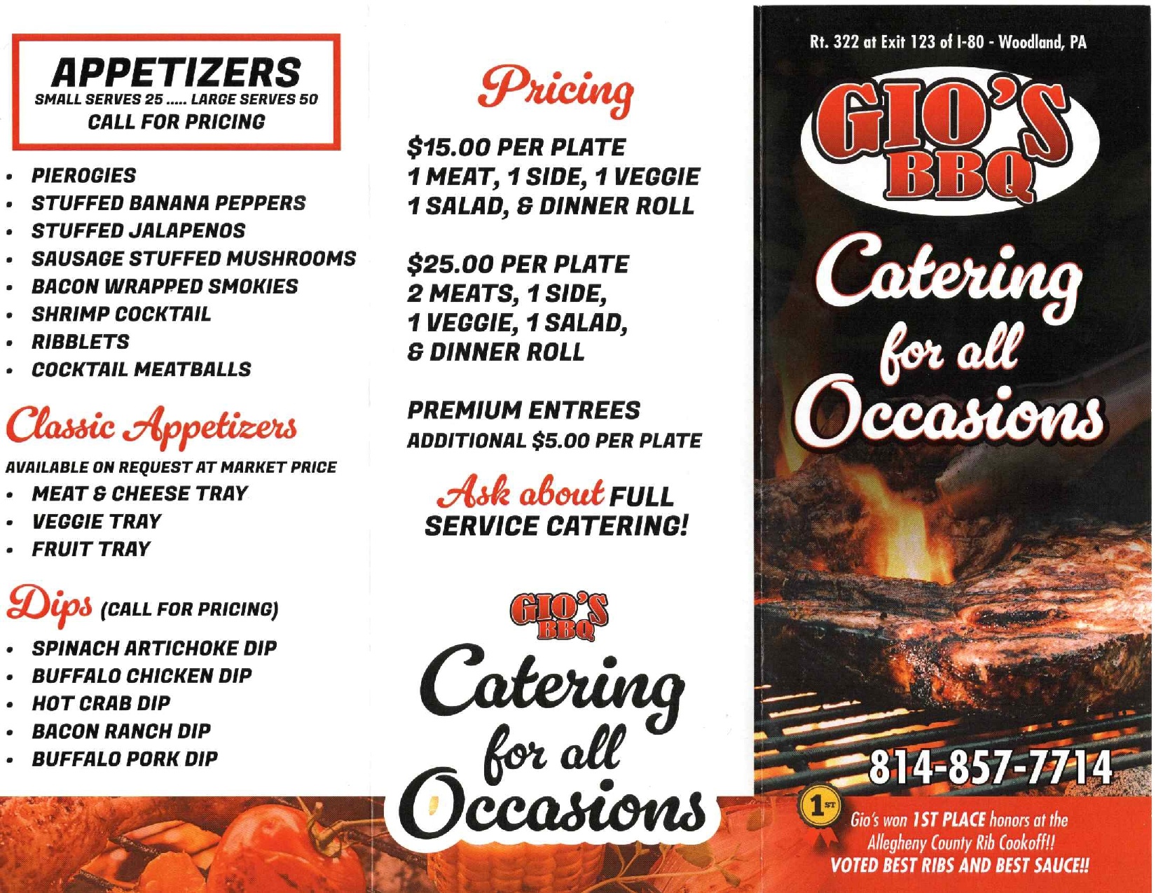 Gio's BBQ - Menu
