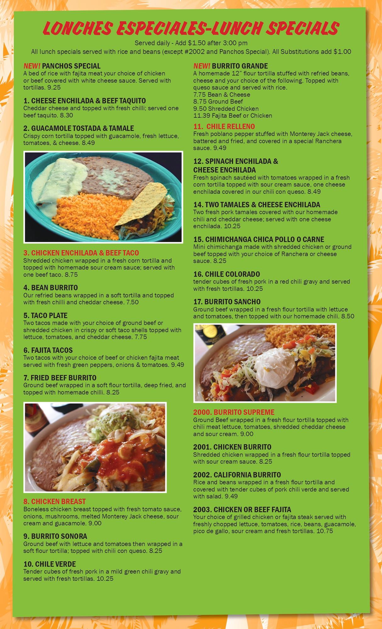 Las Palmas · Mexican Restaurant | Menu