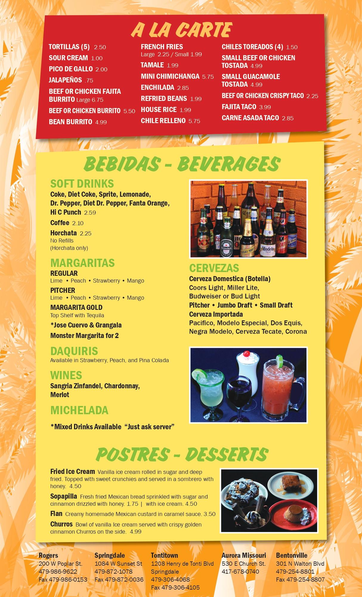 Las Palmas · Mexican Restaurant | Menu