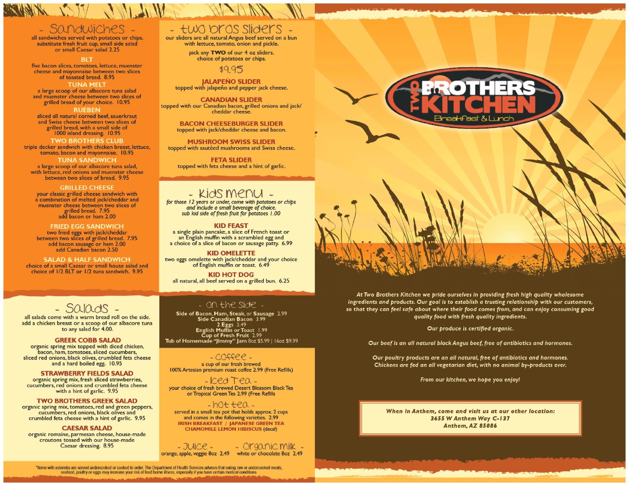 Two Brothers Kitchen | Black Canyon City Location