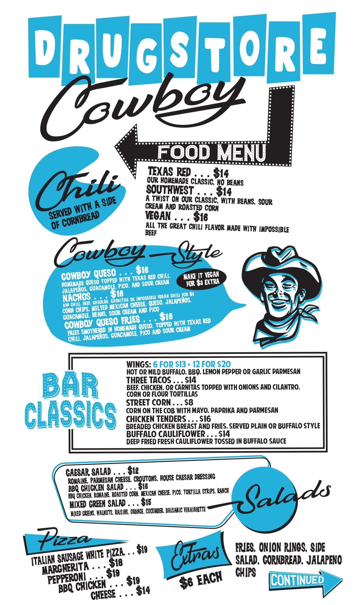 Drugstore Cowboy | Menu