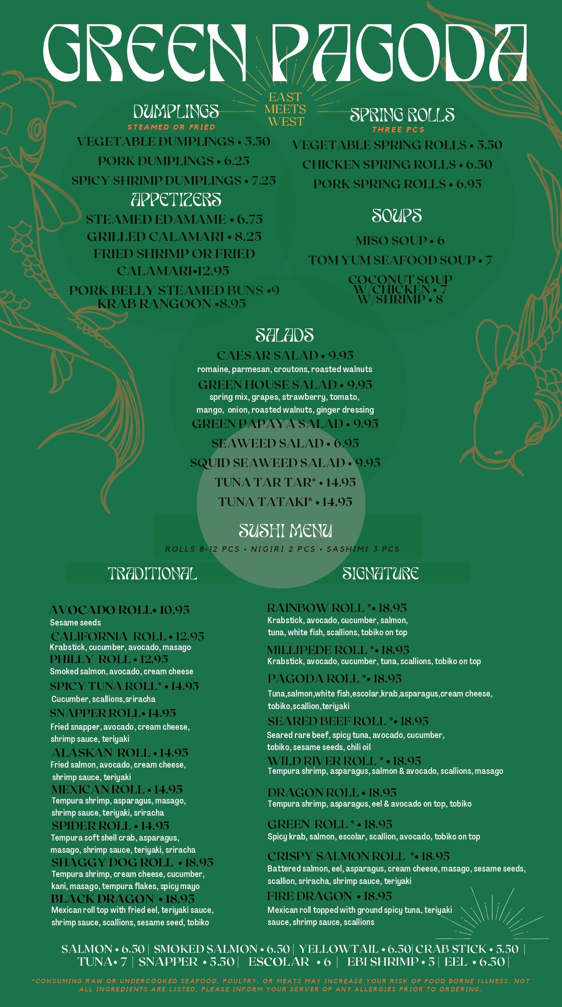 Green Pagoda | Menu