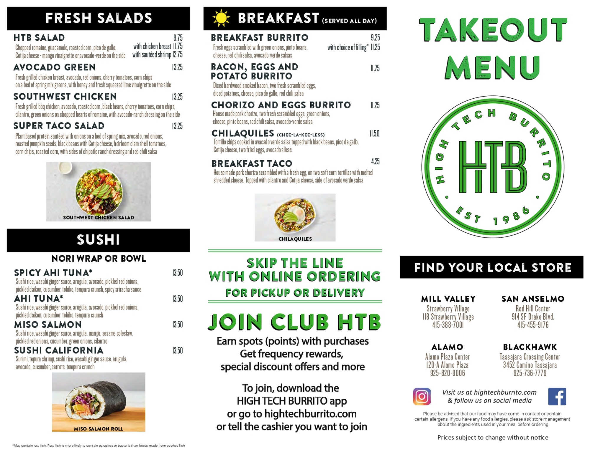 High Tech Burrito | Our Menu