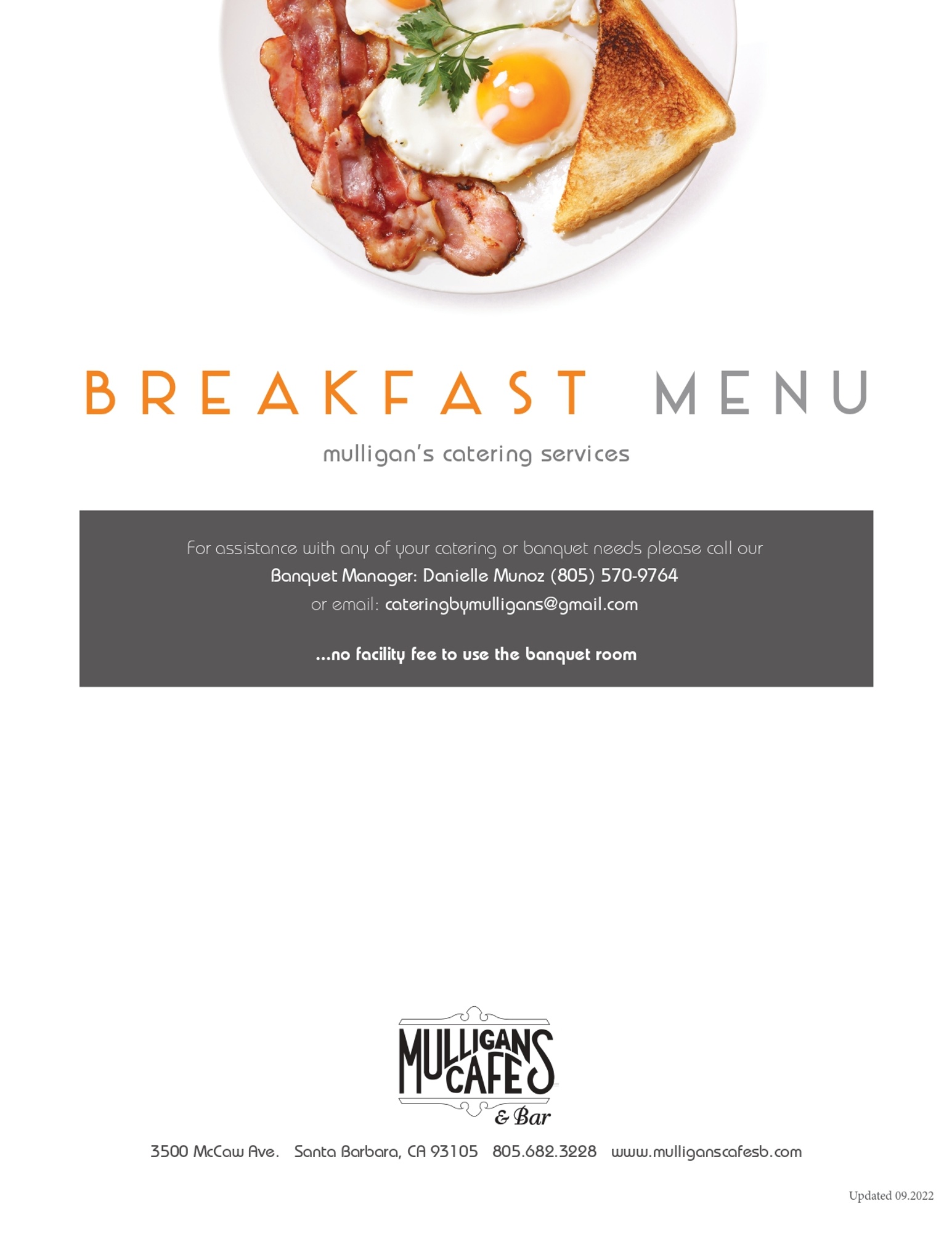 Mulligan's Cafe | Mulligan's Cafe / Menu