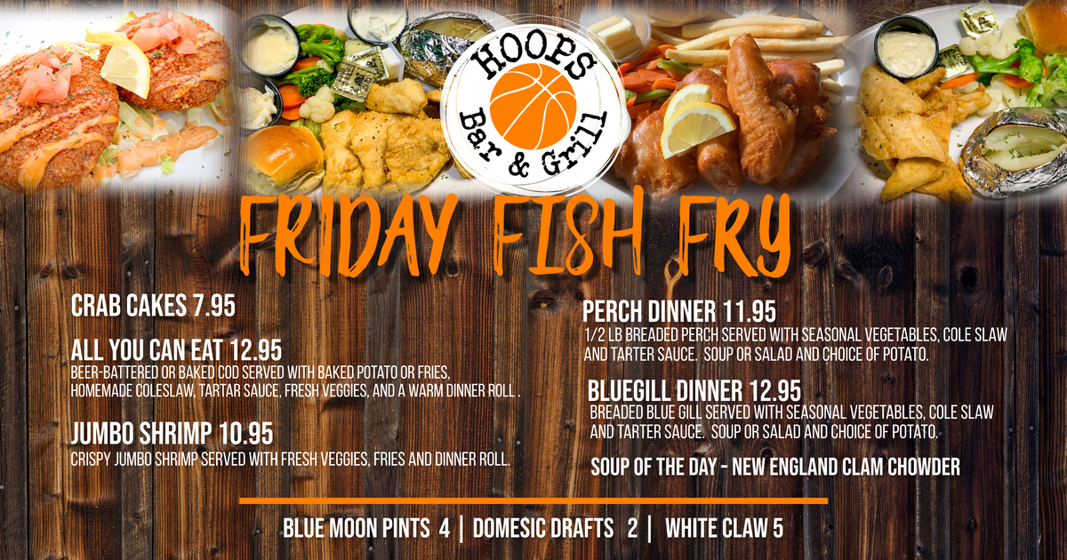Hoops Bar & Grill | Our menu
