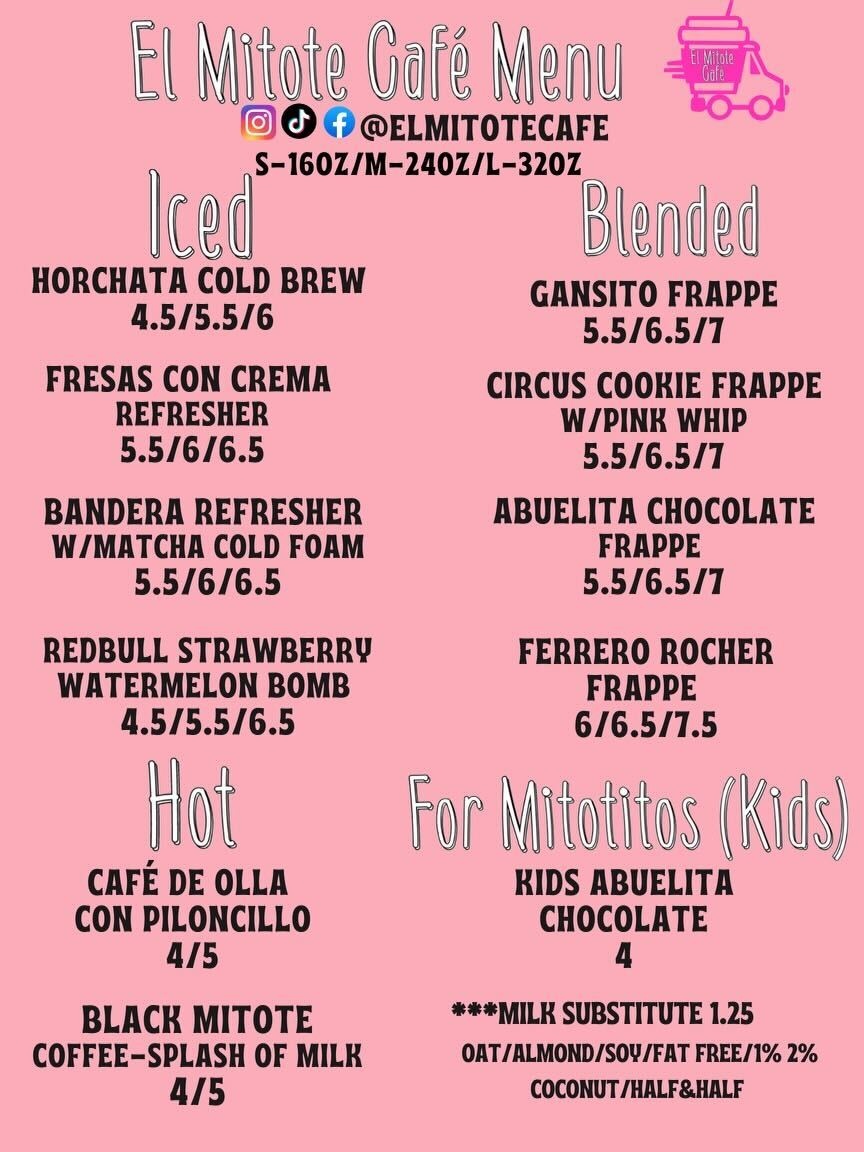 El Mitote Café | Our Menu