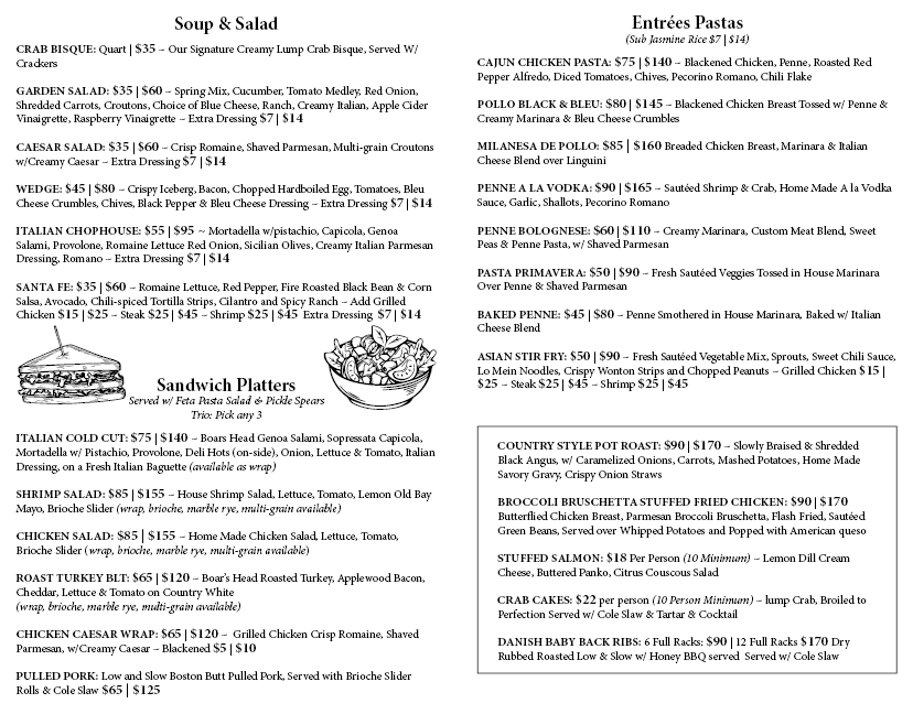 Catering Services | Riverstone Grill Perry Hall, MD