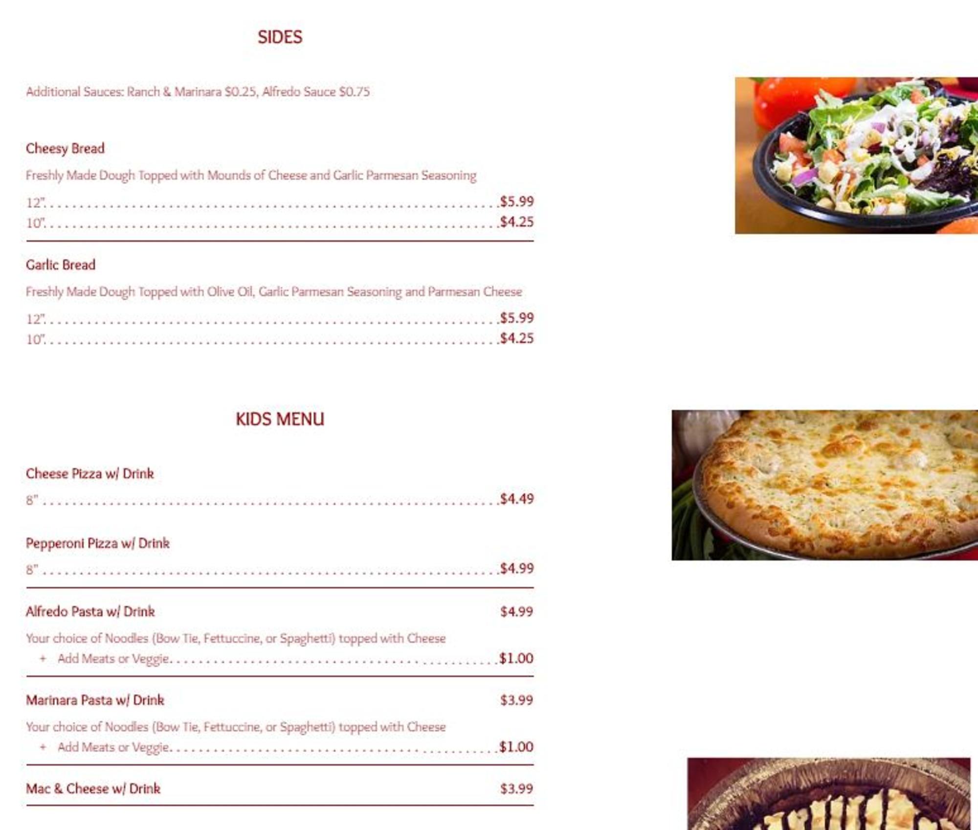 Firebird Pizza Pleasant Grove UT | Menu